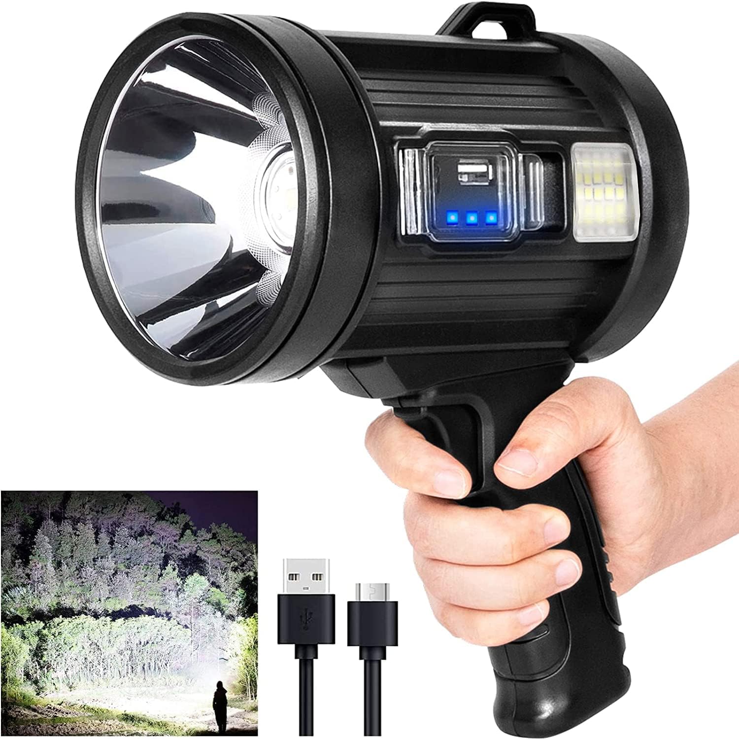 Amazon.com: Powerful 100W 8000LM HID Xenon Spotlight Hunting Light 9 ...