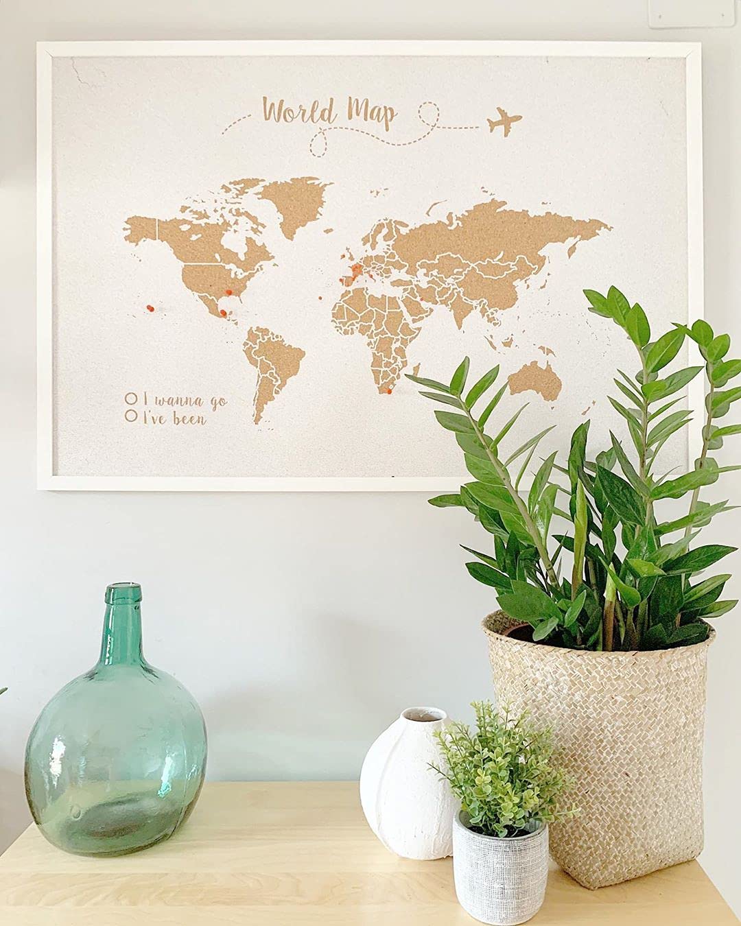 Mapa Mundi Corcho Mapa Del Mundo De Corcho Zinello Design - 60x30cm ...