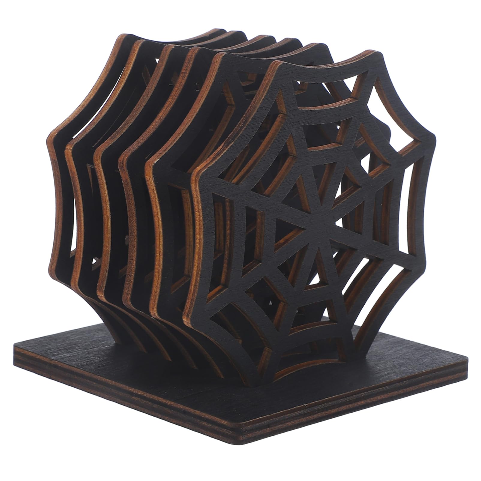 Amazon.com: MAGICLULU Black Spider Web Wooden Coasters, Horror Spider ...