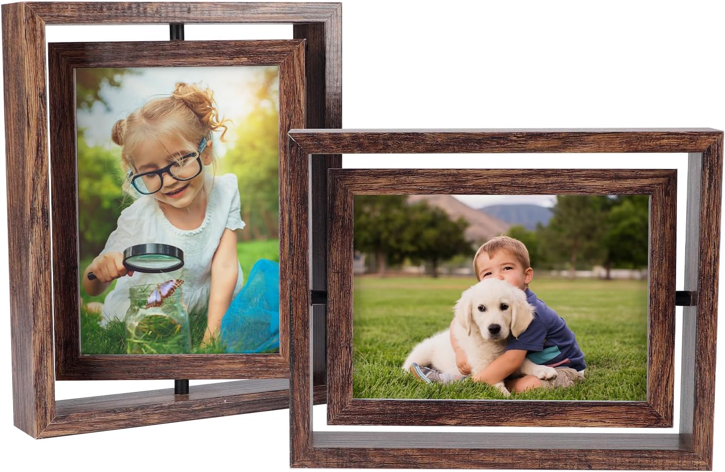 Amazon.com - Serwrsw 5x7 Rotating Picture Frame 2 Pack, Double Sided ...