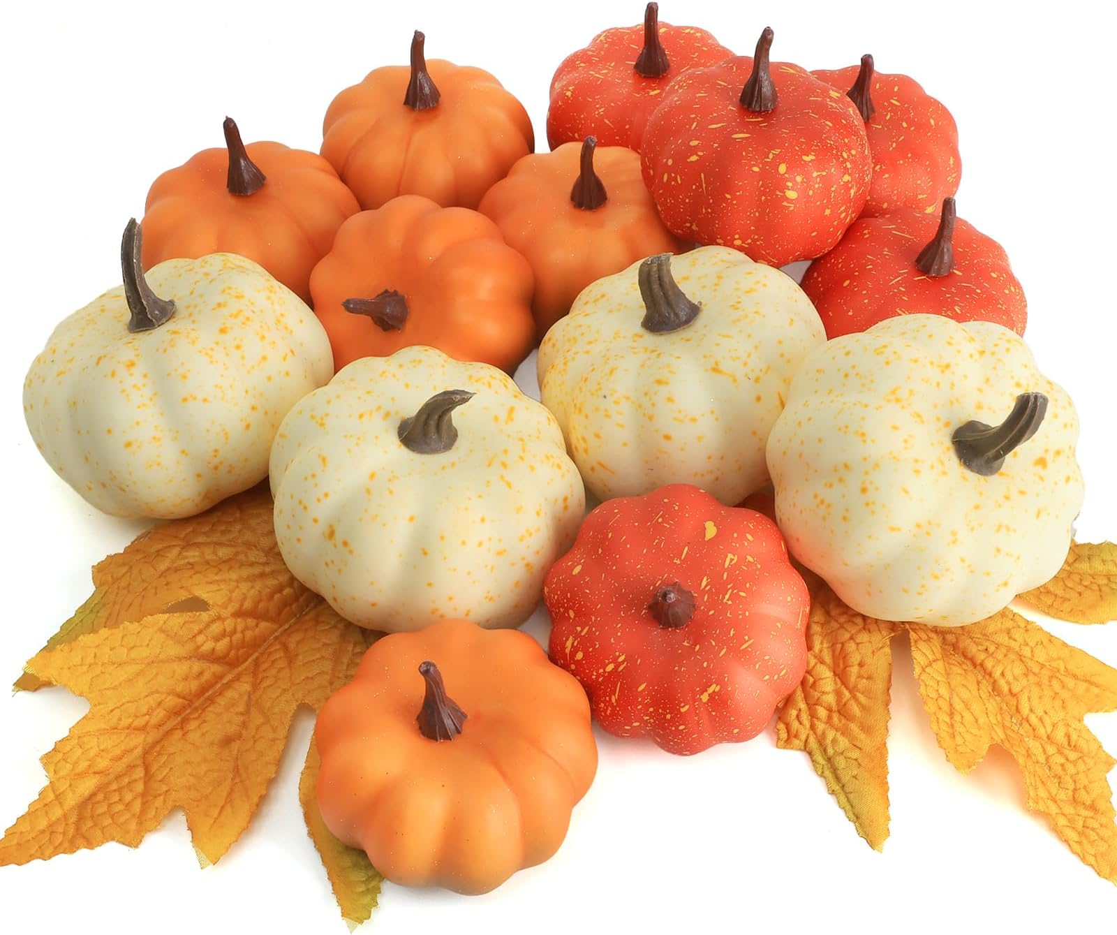 Amazon.com: Winlyn 56 Pcs Assorted Mini Artificial Pumpkins Fall ...