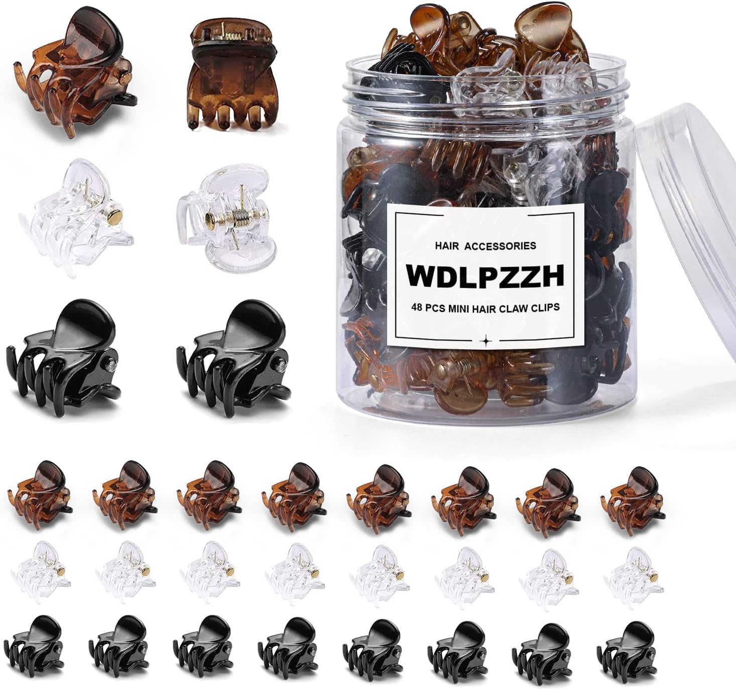 Amazon.com : Hotop Hair Clip, 24 Pcs Small Mini Hair Claw Clips for ...