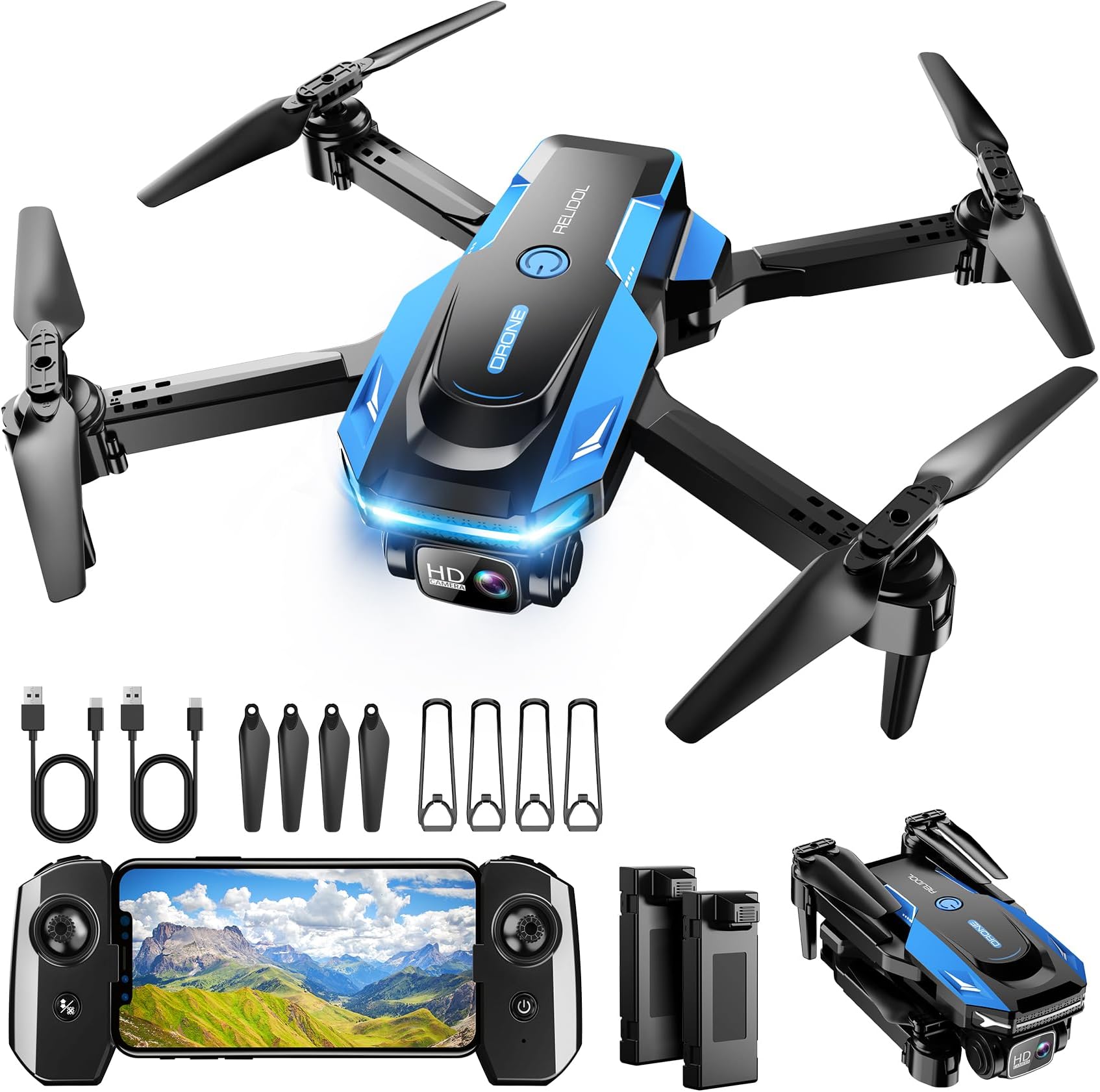 Amazon.com: Drone with 1080P Camera - Foldable Remote Control ...