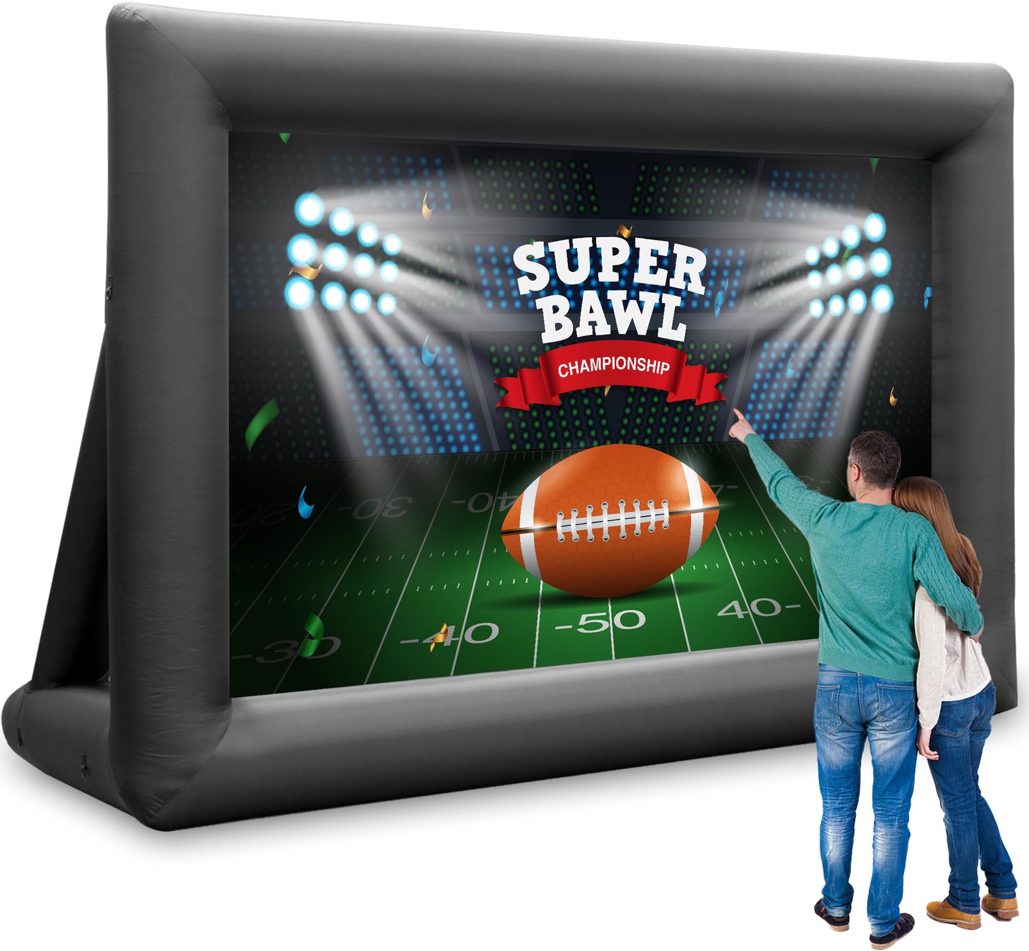 Amazon.com: KHOMO GEAR 16 ft Outdoor Projector Screen with Built-in ...