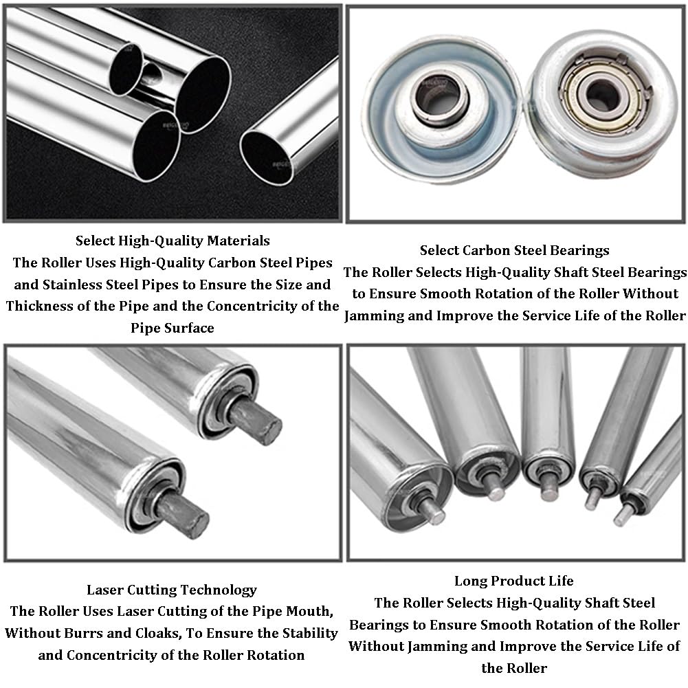 Galvanized End Rollers 10 Pcs Conveyor Rollers PVC, Unpowered ...