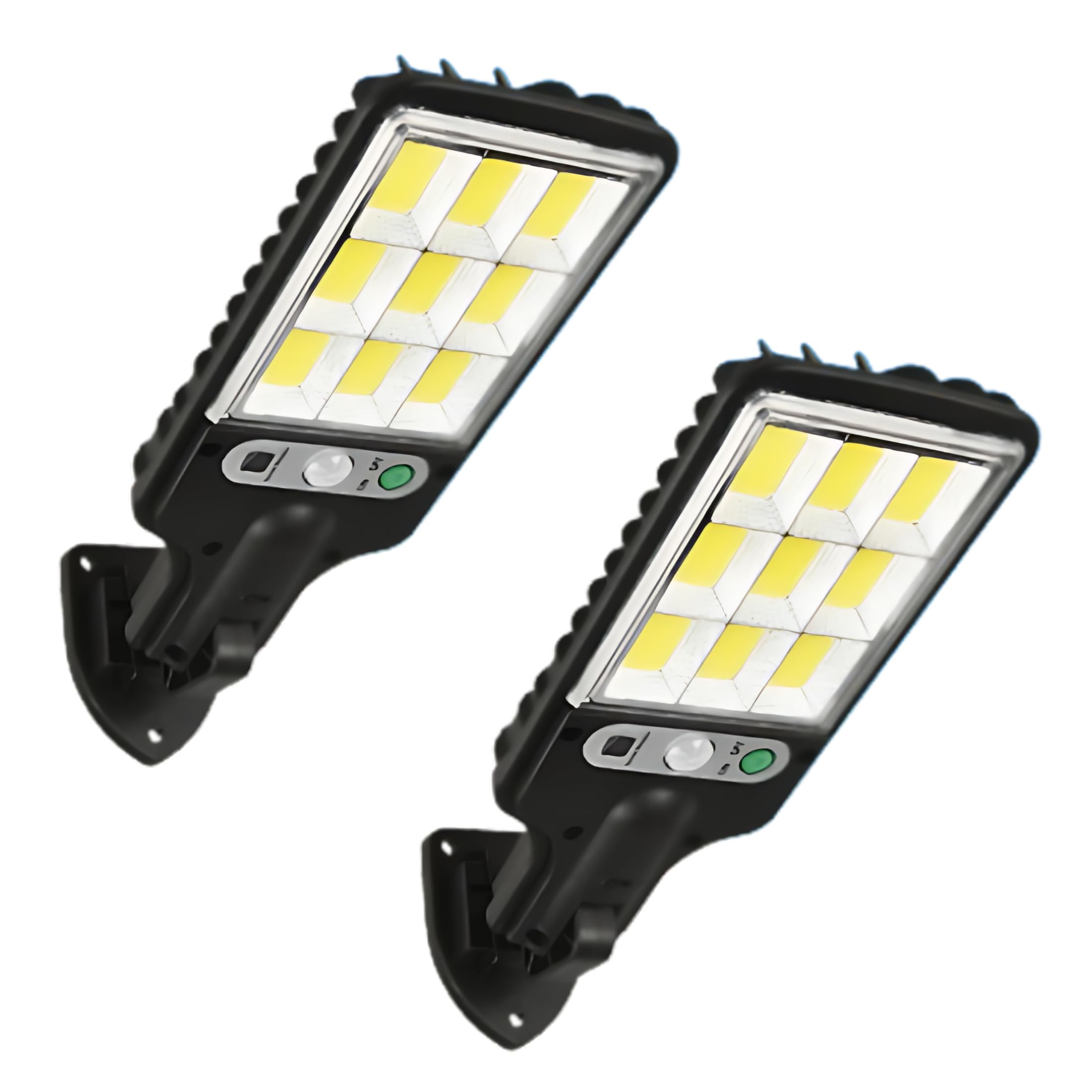 Mini Luminária Solar Poste Rua Parede Refletor 108 Cob Luz Branco frio ...