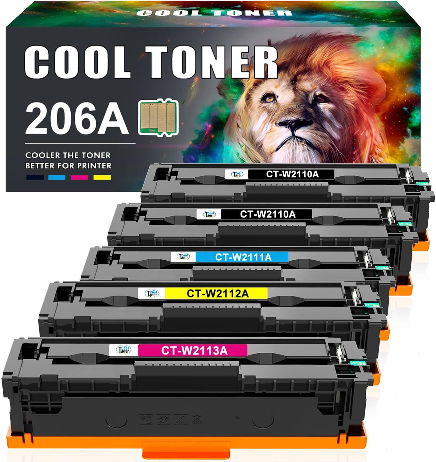 Amazon.com: 206A Toner Cartridges 5 Pack 206X M283fdw (with Chip ...