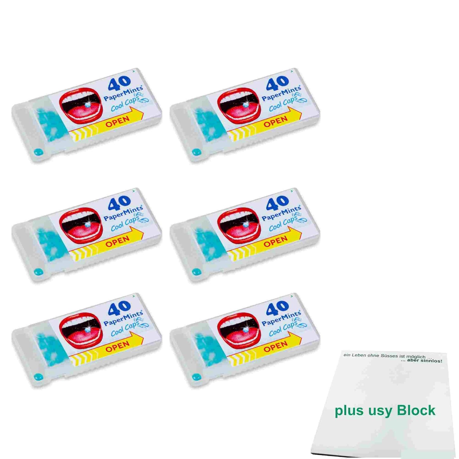PaperMints Cool Caps Mint One by One Sugarfree 6er Pack (6x40St ...