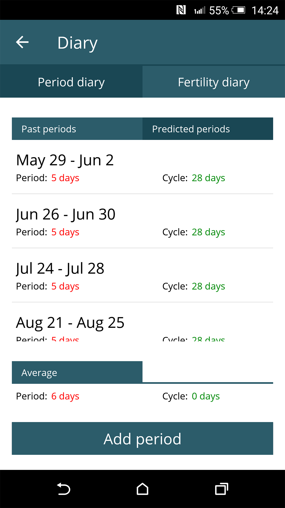 Period Diary - App on Amazon Appstore
