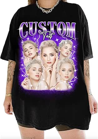 Amazon.com: Custom Your Own Bootleg Shirts Custom Bootleg Rap Tee Shirt ...