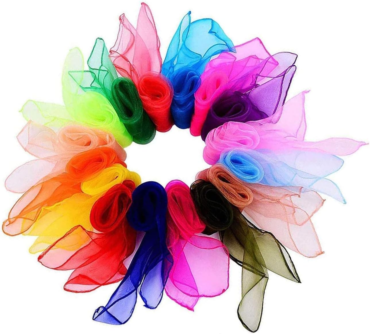 Amazon.com: Ousyaah 16 Color Dance Scarves (24'' by 24''), Square ...