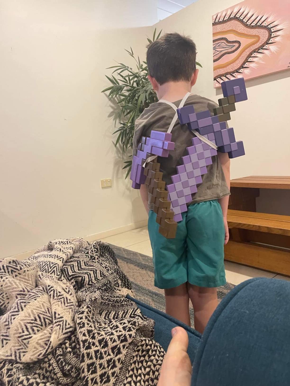 Minecraft Toy Weapon, Enchanted Purple Sword Costume Accessory, Plastic ...