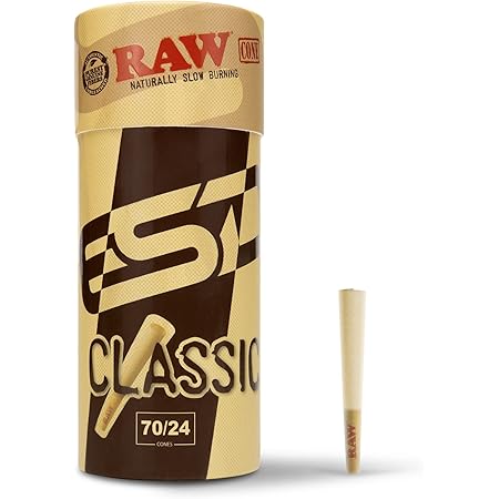 Amazon.com: RAW Cones Classic Lean Size | 100 Pack | Natural Pre Rolled ...