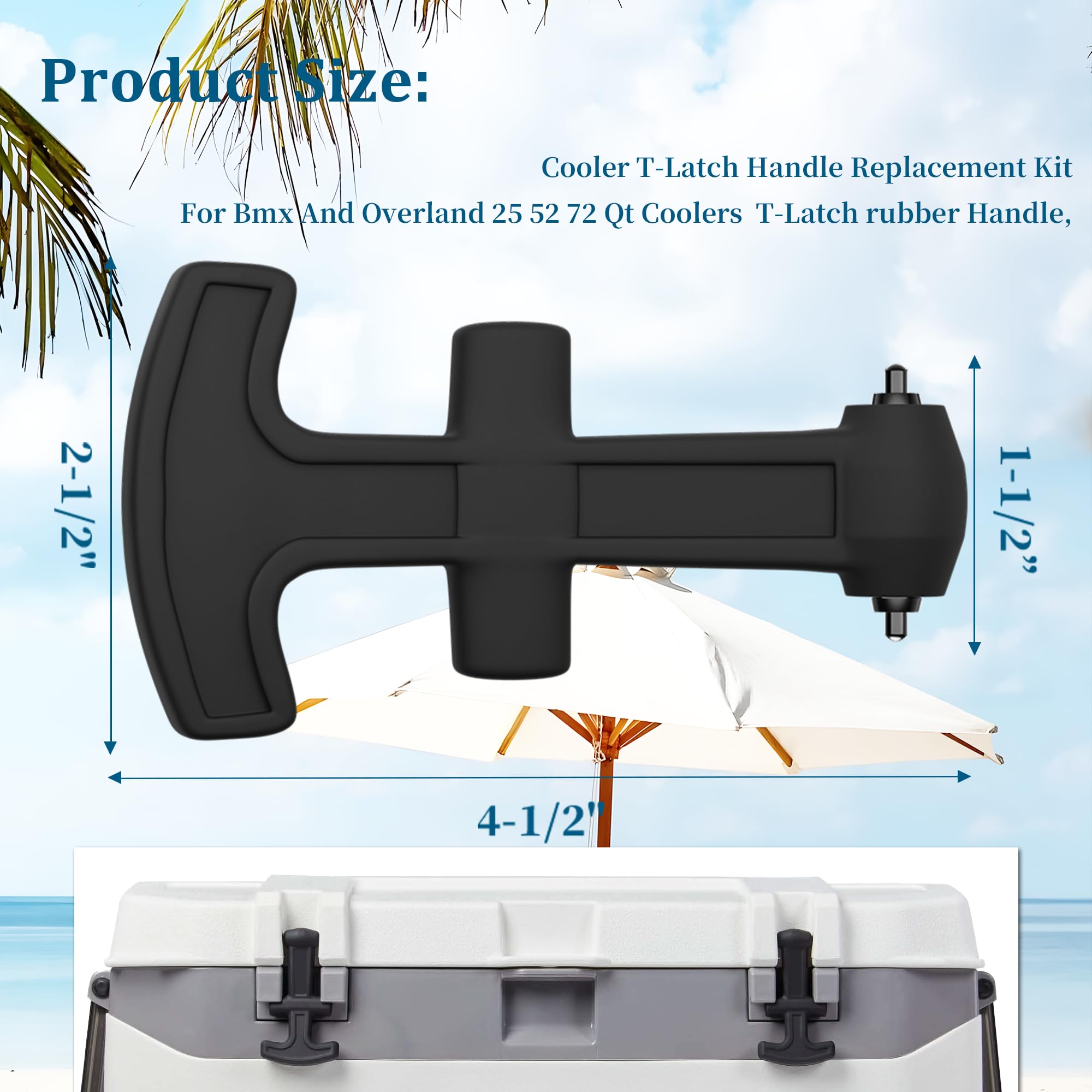 Snapklik.com : BiLLNE Cooler T-Latch Handle Replacement Kit For BMX And ...