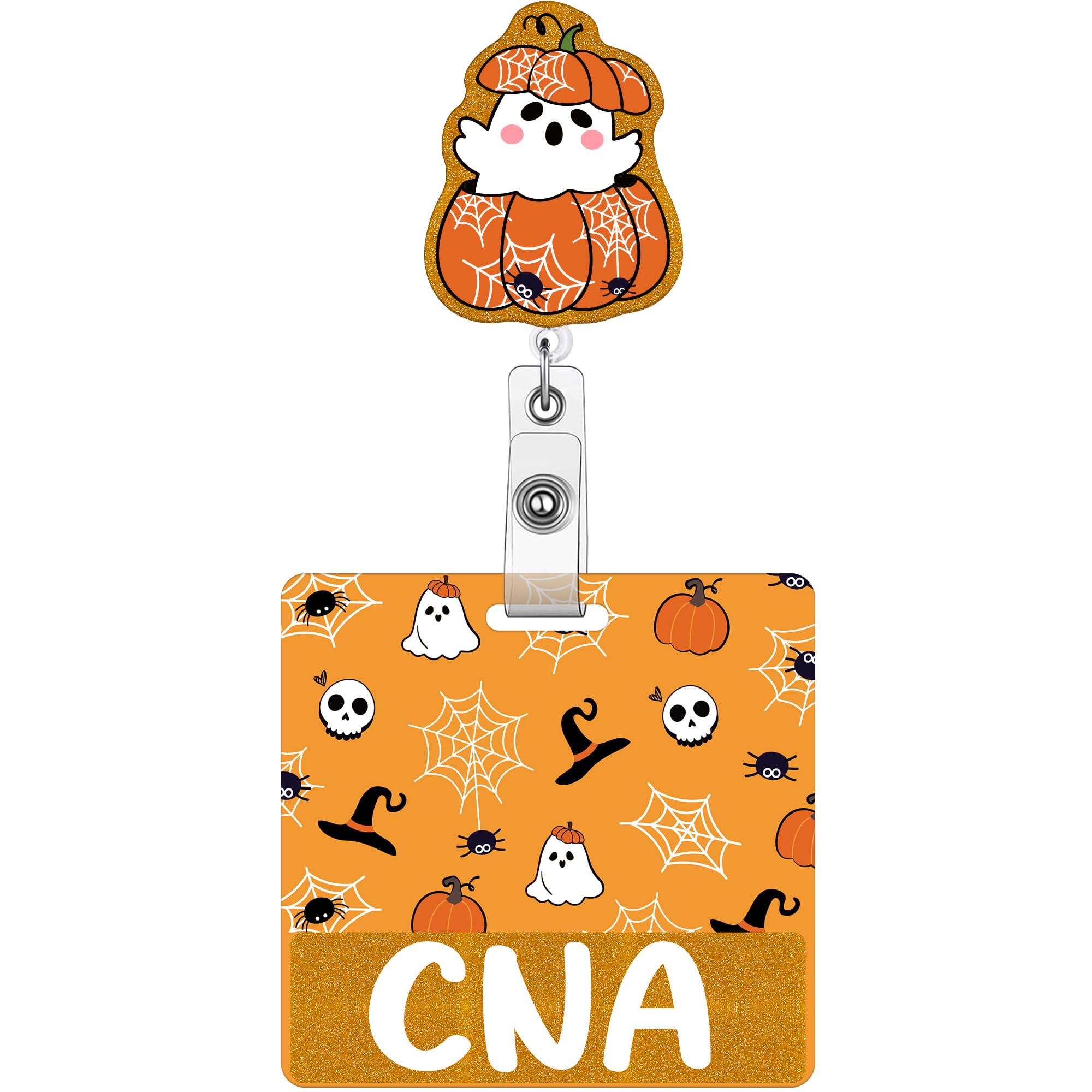 Amazon.com : CNA Nurse Badge Buddy Card - Cute Pumpkin Halloween Nurse ...