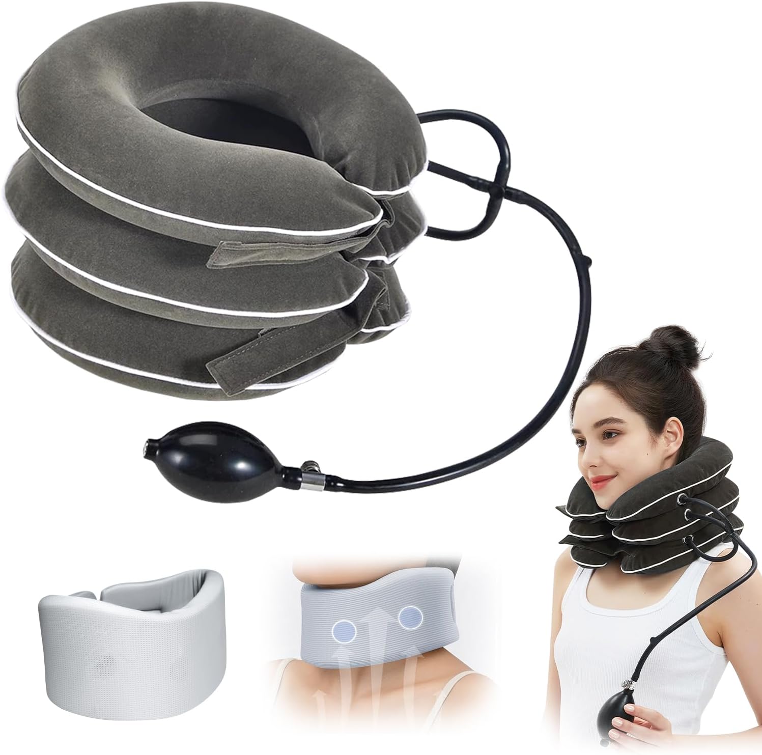 Amazon.com: Neck Stretcher, Cervical Traction Device, Neck Traction Device for Neck Pain Relief ...