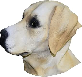 Amazon.com: Latex Animal Dog Mask - Labrador Disguise Adult Headgear ...