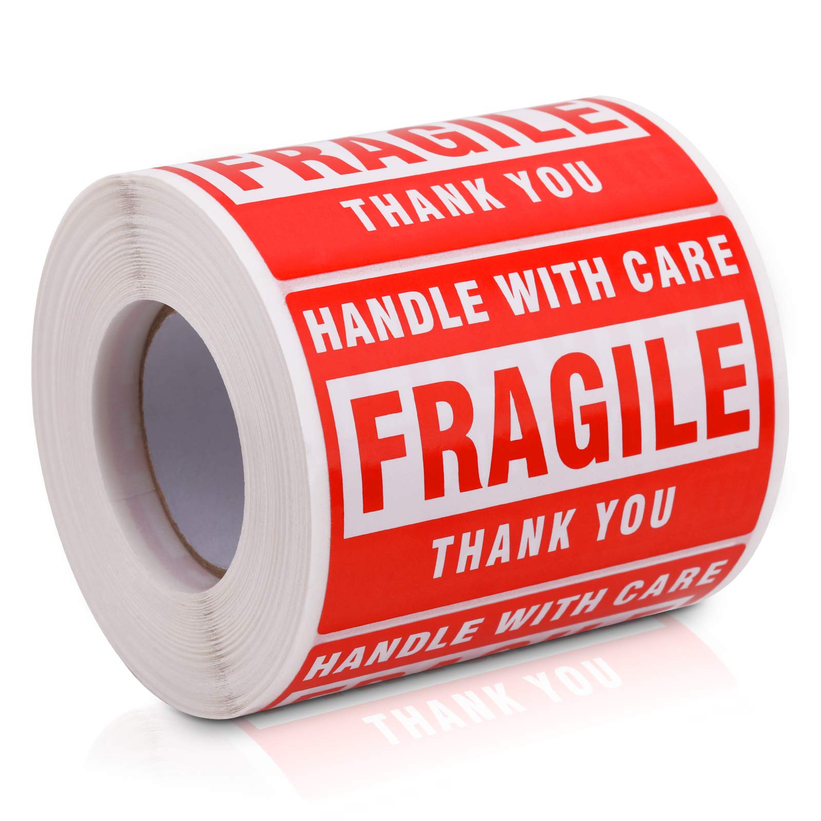 Buy 500 Fragile Stickers, Handle with Care Adhesive Warning Label Red ...