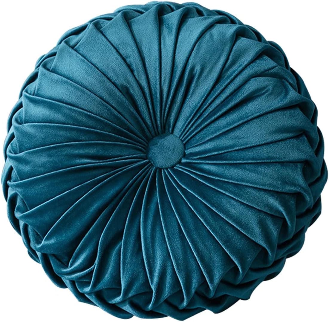 Amazon.com: Round Velvet Pillow for Couch Small Handmade Decorative ...