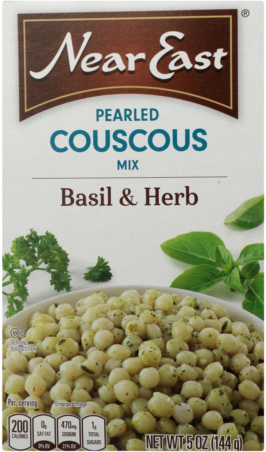 Amazon.com : Near East Basil and Herb Pearled Couscous Mix, 5 Ounce ...