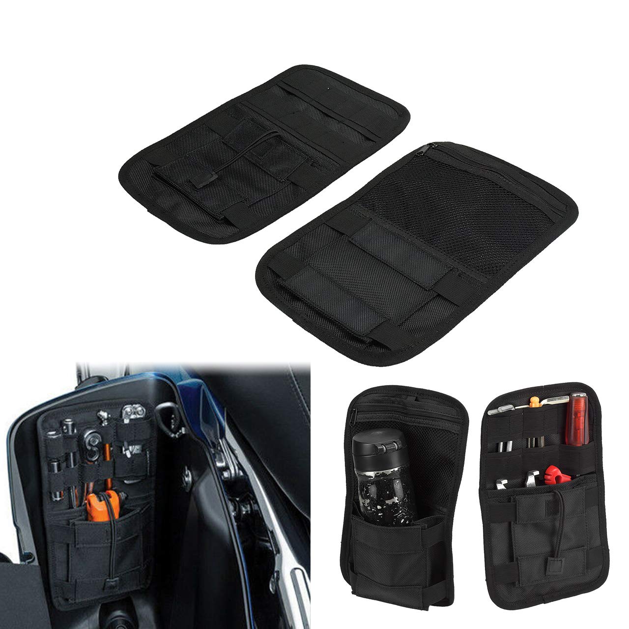 Amazon.com: HCmotorku Motorcycle Saddlebag Organizer Hard Bags Tool ...