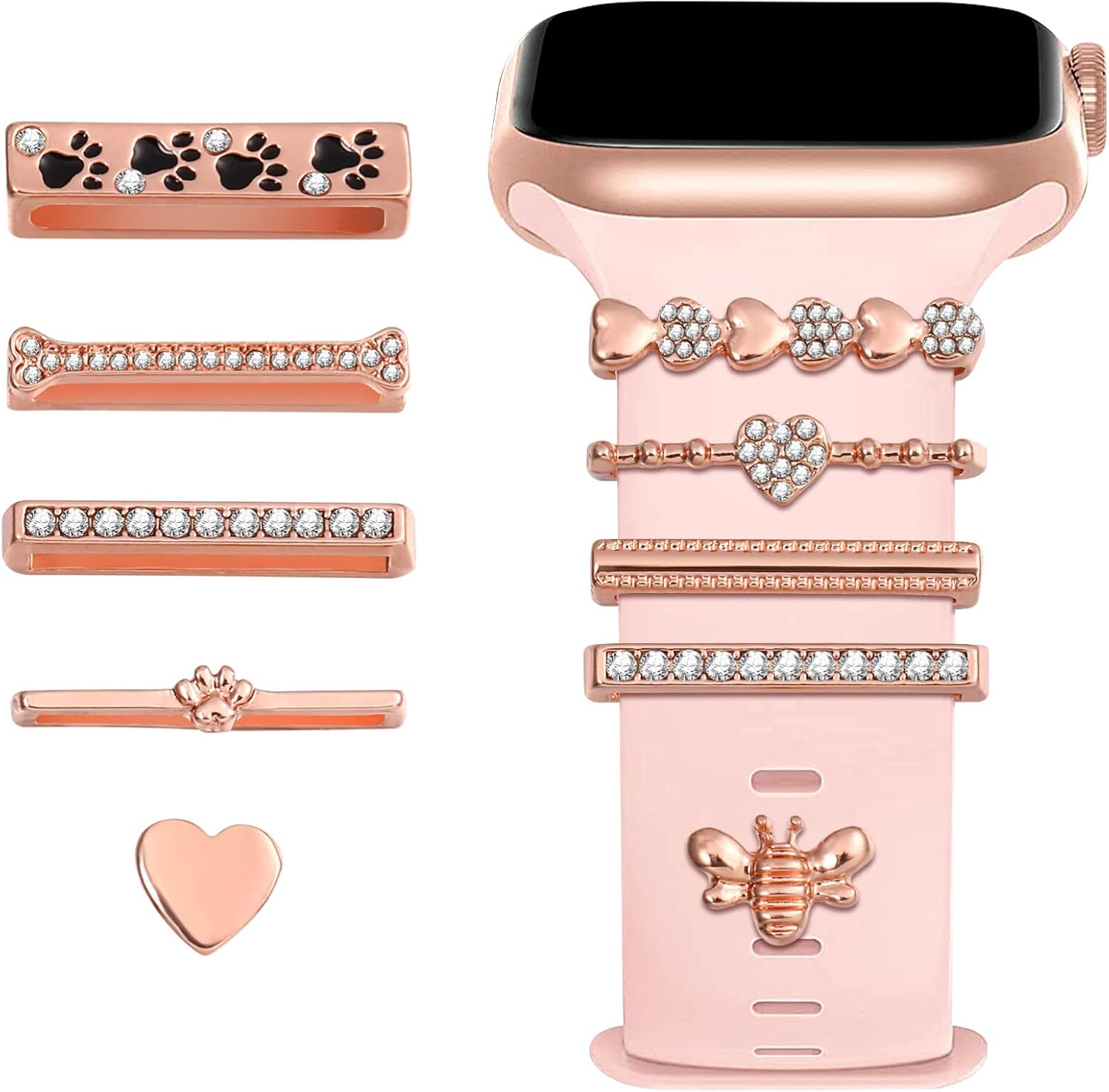 Amazon.com: 10 Pcs Strap Buckle Decorative Rings Band Charms Decorative ...