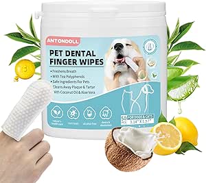 Amazon.com : ANTONDOLL Dog Teeth Cleaning Wipes - Pet Dental Finger ...