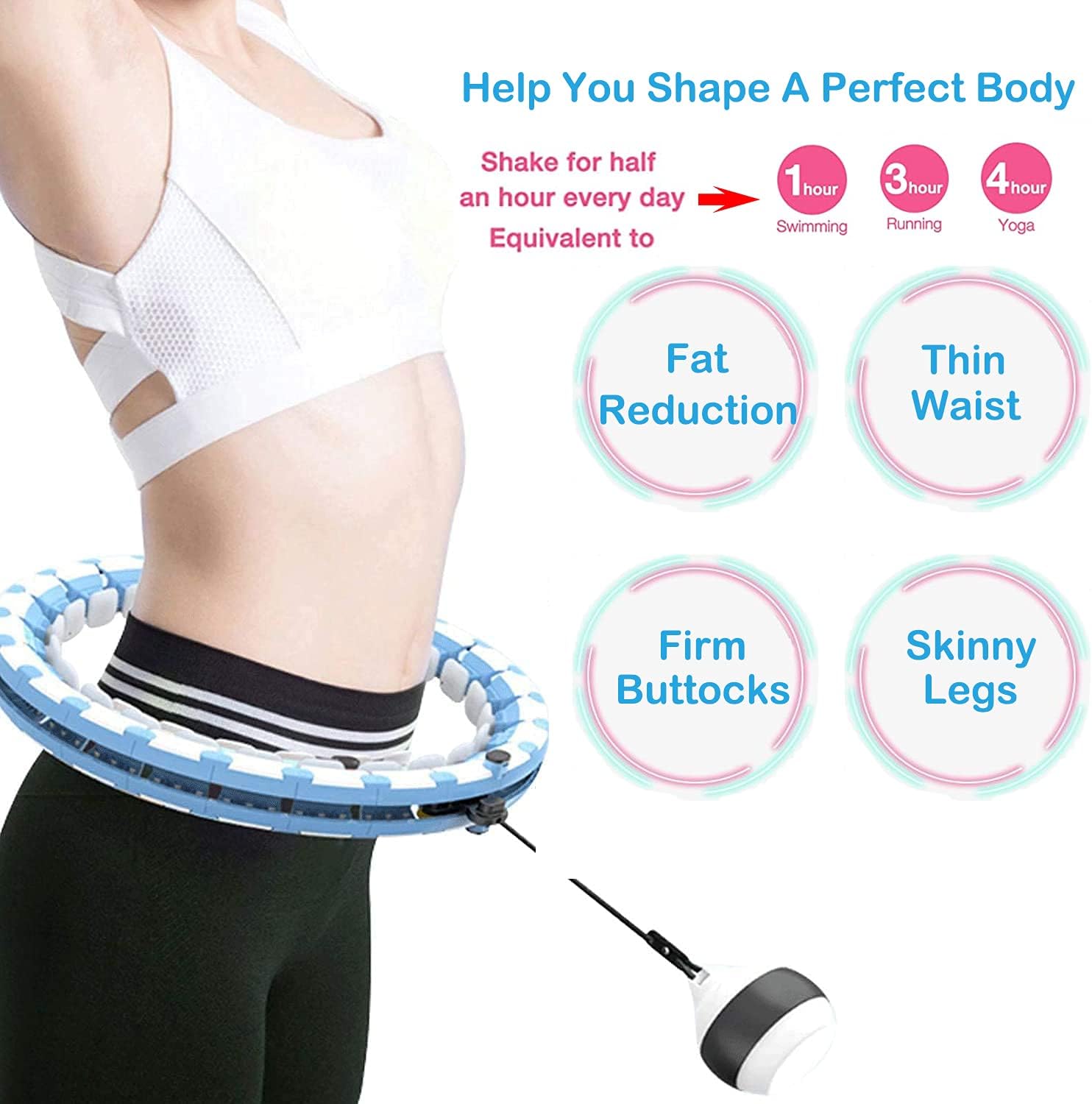 ONEGenug Smart Fitness Hula Hoop with Auto-Spinning Ball,Never Fall ...