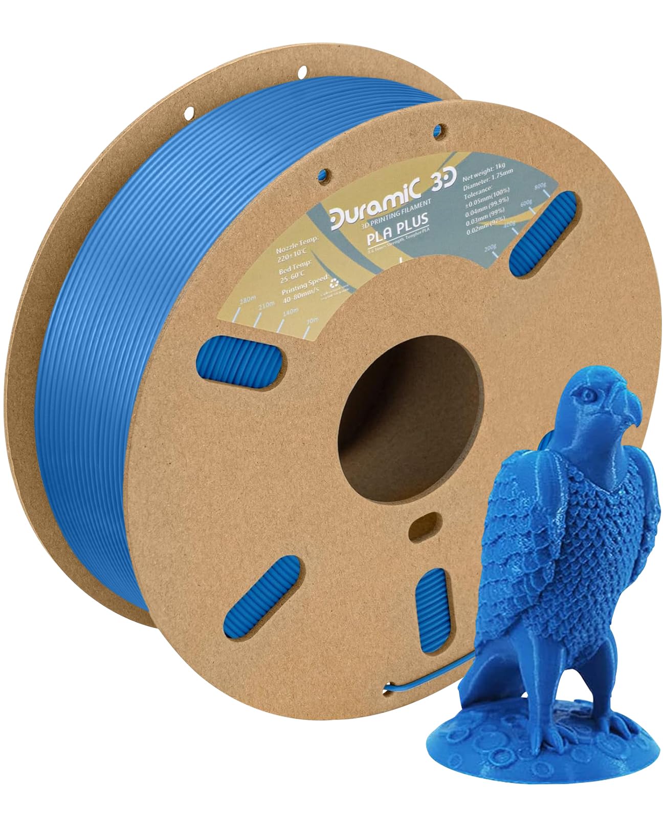 DURAMIC 3D PLA Plus (PLA+) Filament 1.75mm Blue 1kg, 3D Printer ...