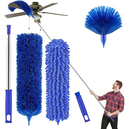Amazon.com: Microfiber Duster, 4PCS with Extension Pole(Stainless Steel ...