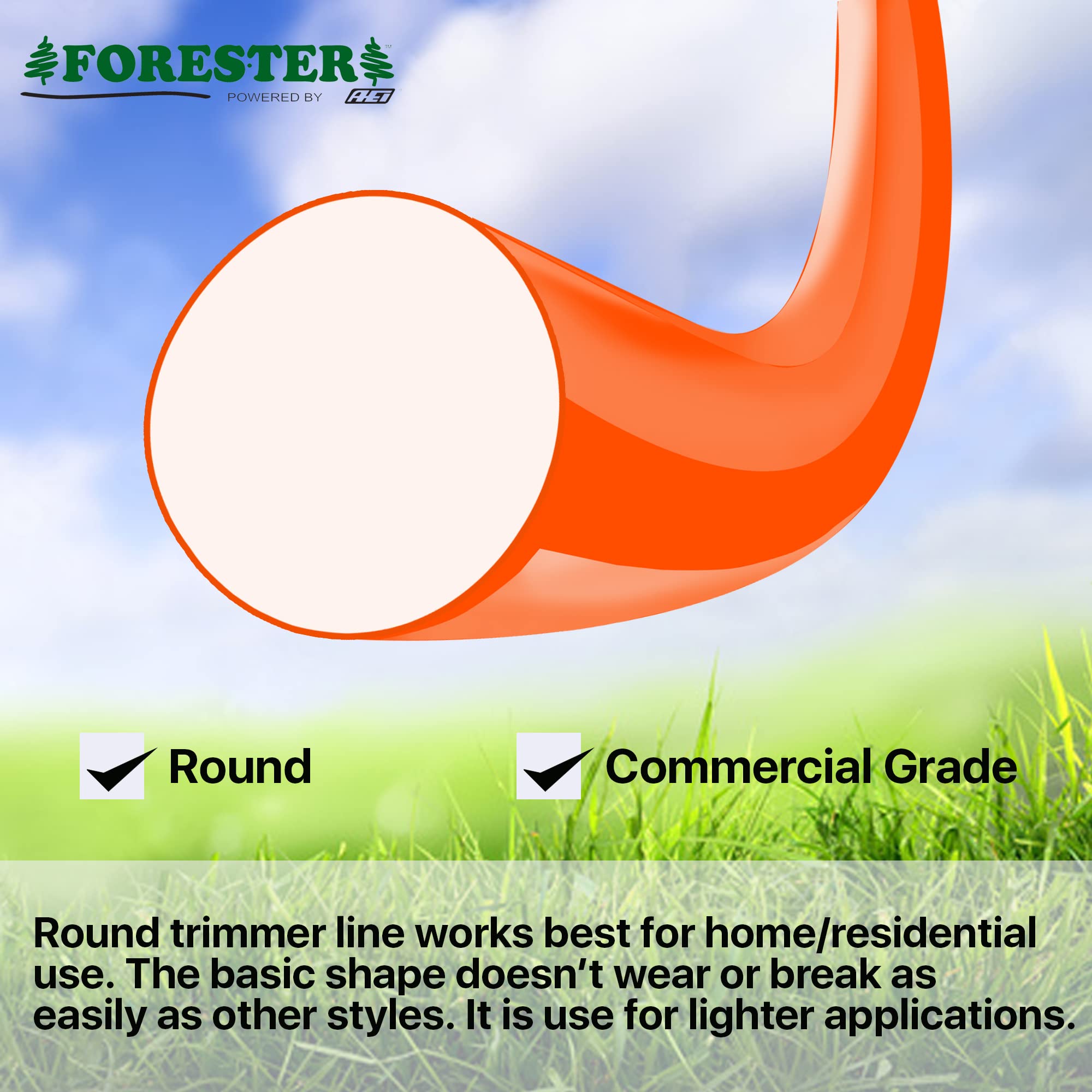 FORESTER Heavy Duty Trimmer Line – Grass Thrasher Round or Square Edge ...