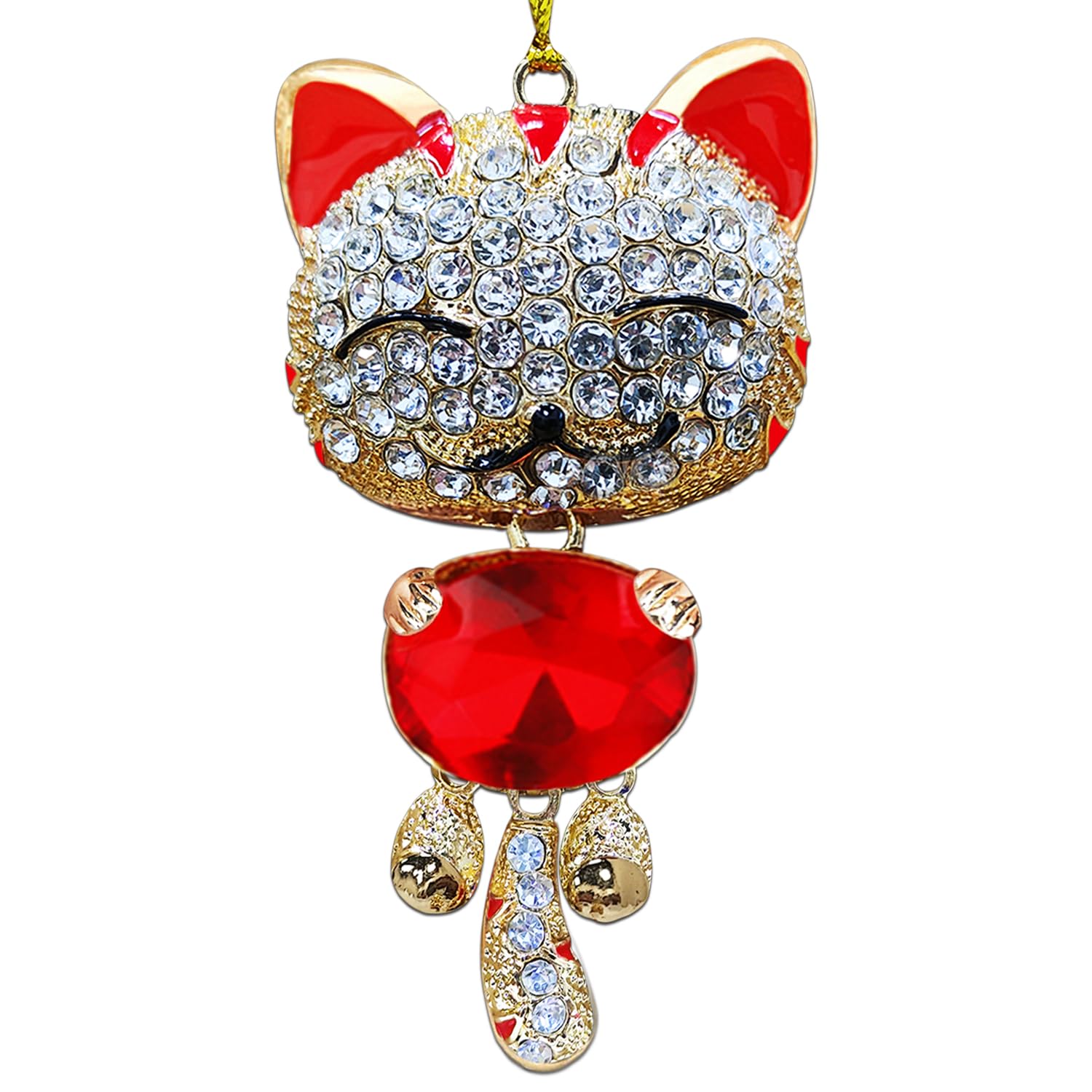 Amazon.com: Cat Ornaments for Christmas Tree, Orange Cat Ornament with ...