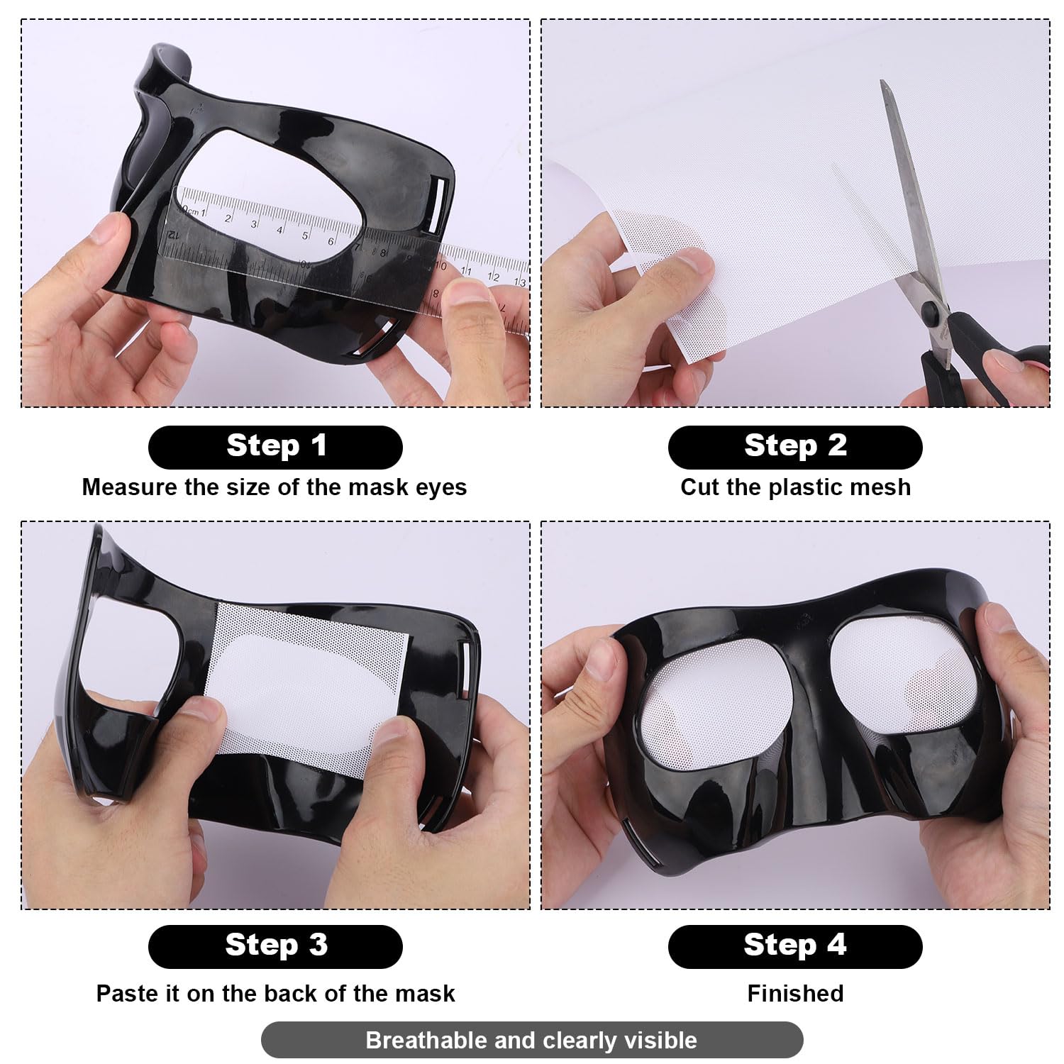 Snapklik.com : 6 Sheets Fursuit Eyes Mesh For Mask, 11.81x7.87in ...