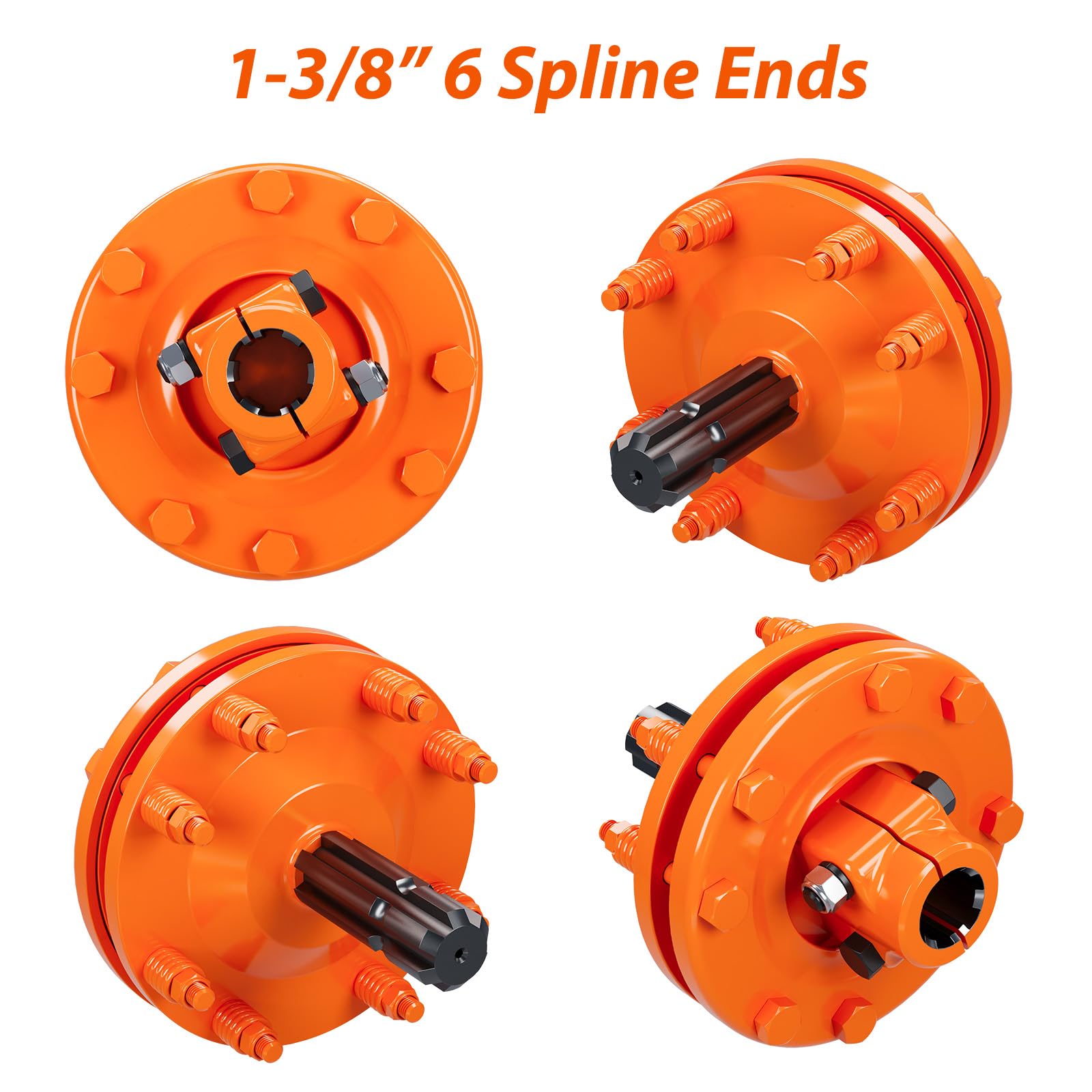 Snapklik.com : PTO Slip Clutch Spline For PTO Shaft, 1 3/8" PTO Slip ...