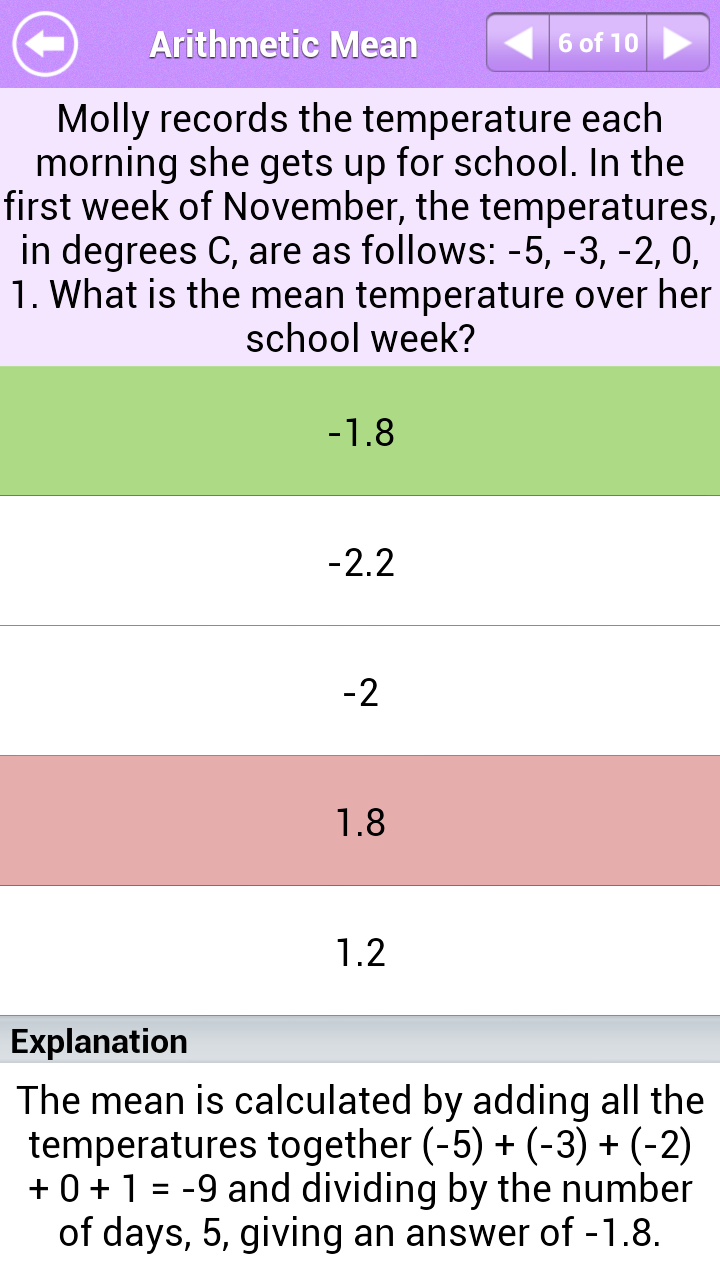 Aplicación GRE Math : Data Analysis Review Lite en Amazon Appstore
