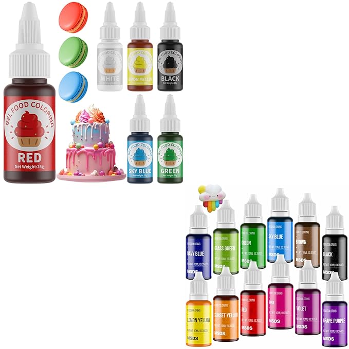 Amazon.com : Food Coloring Set - 12 Color Food and Gel Food Coloring ...