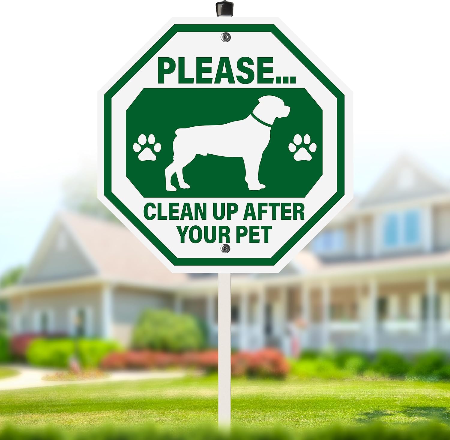 Amazon.com : Please Clean Up After Your Pet Yard Sign with Stake, No ...