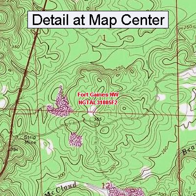Amazon.com : USGS Topographic Quadrangle Map - Fort Gaines NW, Alabama ...
