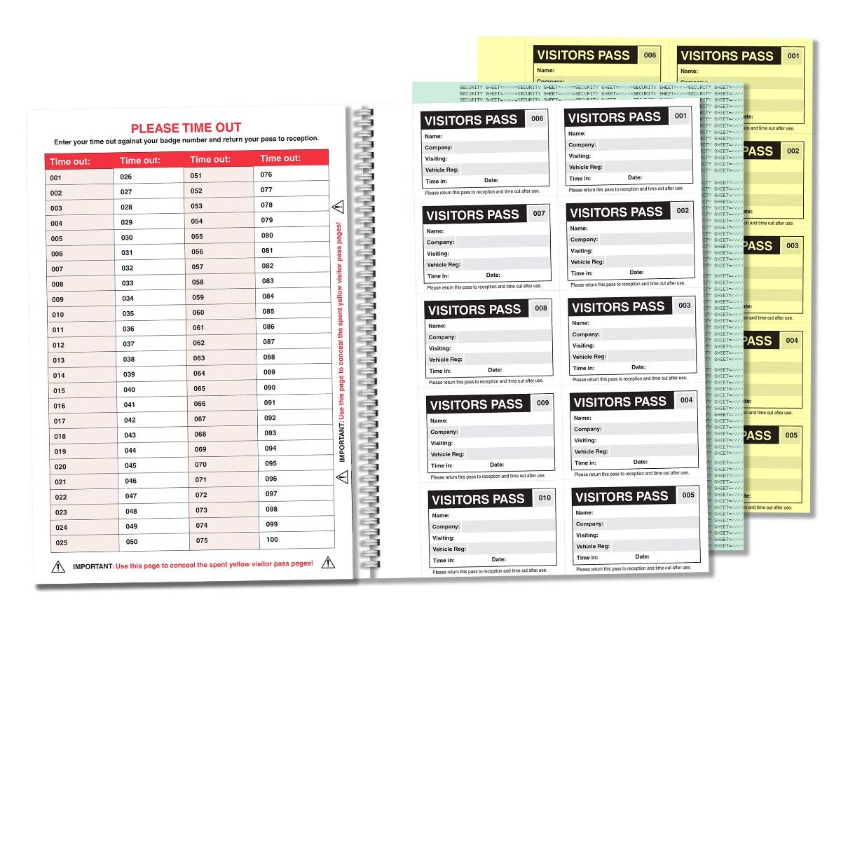 V Safety 5054495016775 Refill Book, 90 x 60 mm : Amazon.co.uk ...