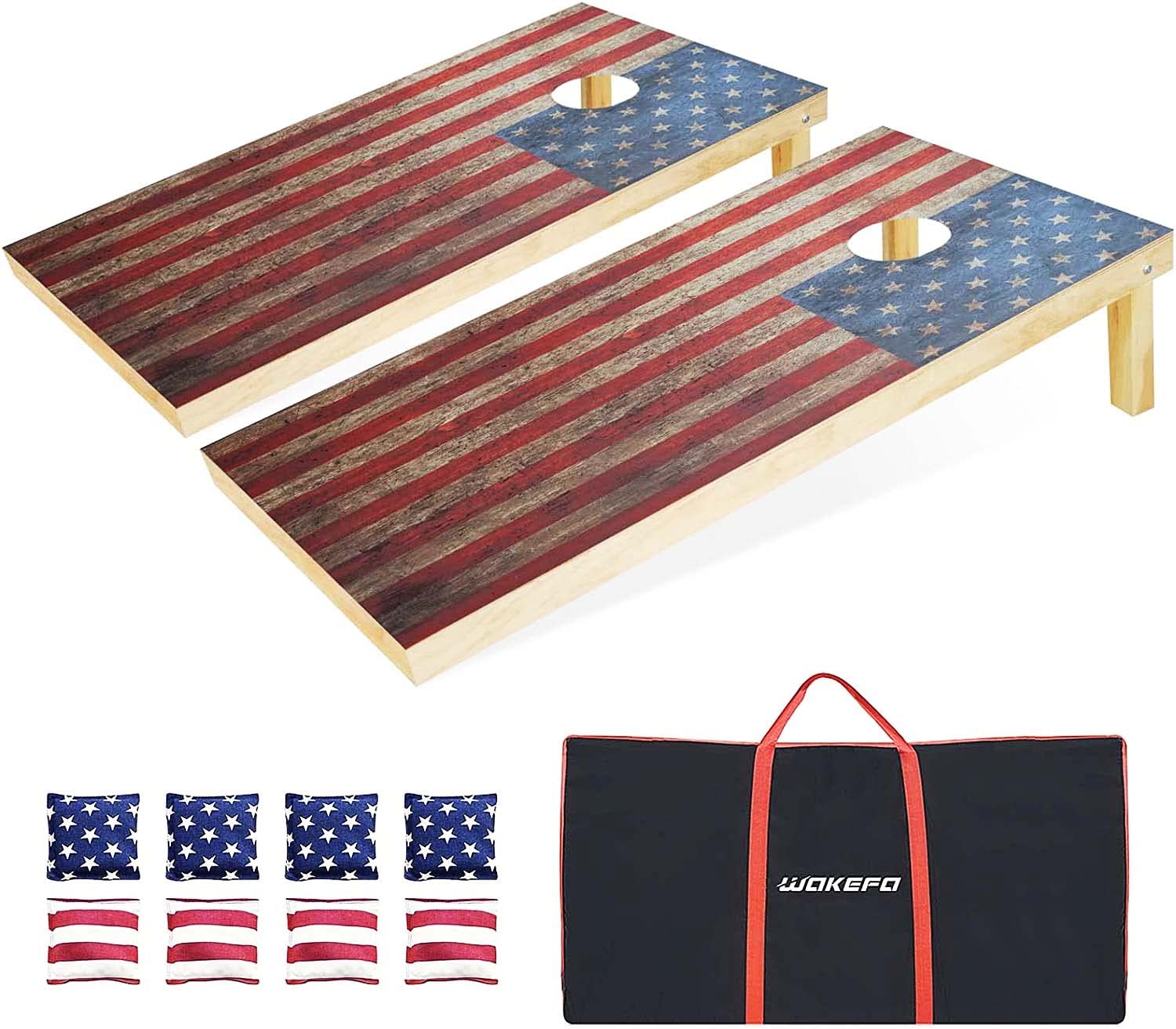 Like New****Solid Wood Cornhole Set, 3'x 2'/ 4'x 2' Cornhole Boards ...