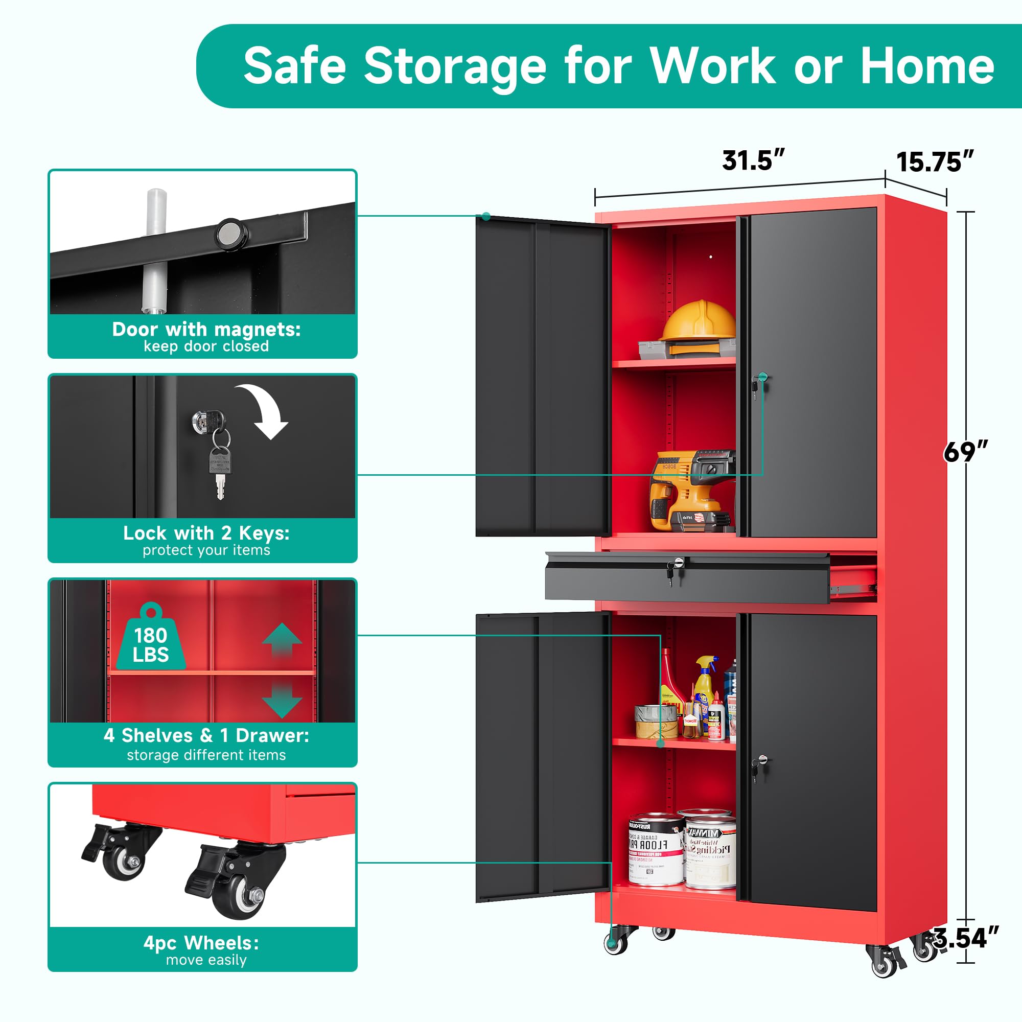 Enclosed Garage Storage Wheels