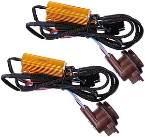 Amazon.com: Downhill 2 PCS Car 3157 LED Error Decoder, 50W 6 Ohm LED ...