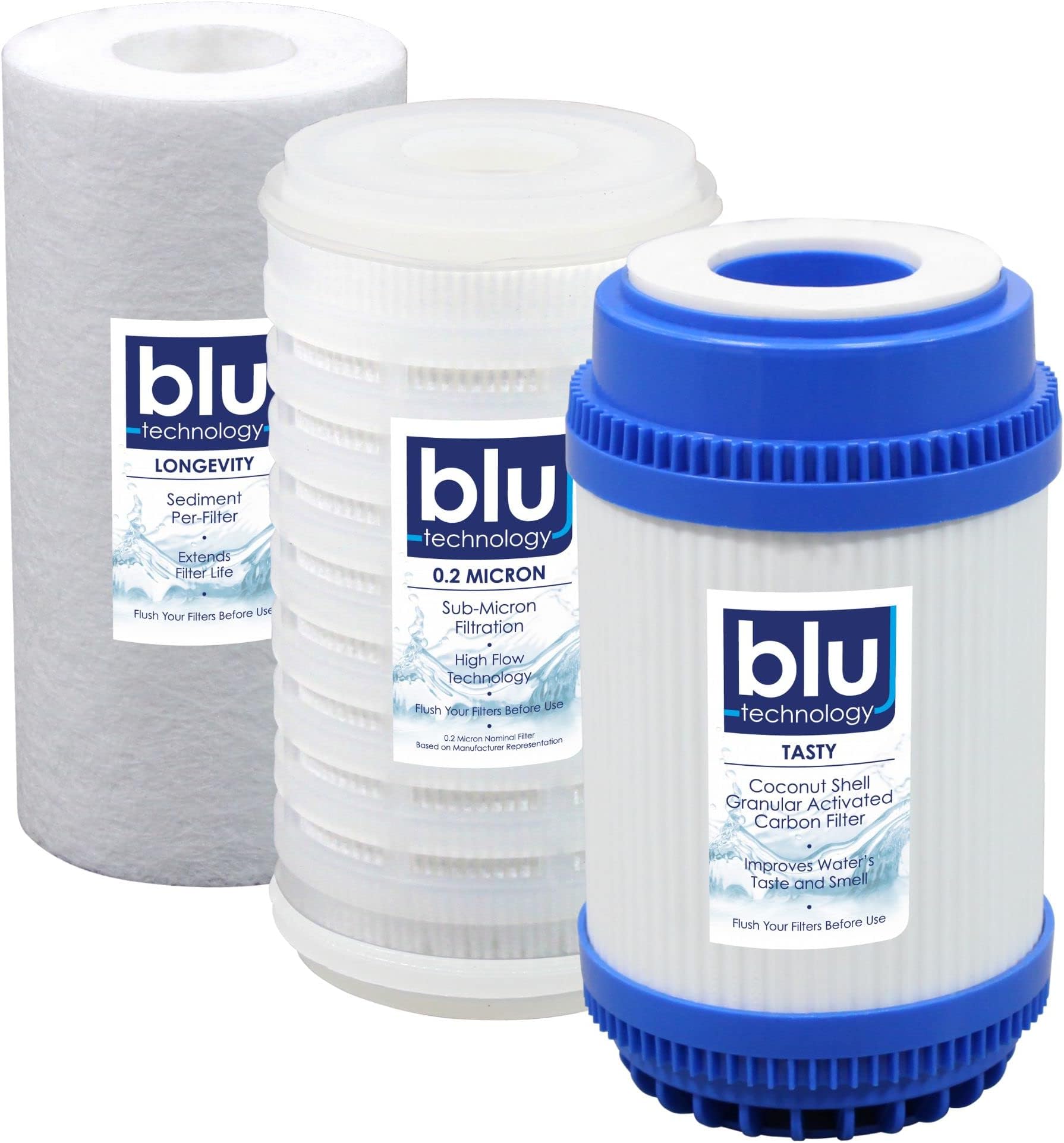 Amazon.com: GoBluTech R3 and Trio Water Filter Recharge Pack, 2.5” x 5 ...