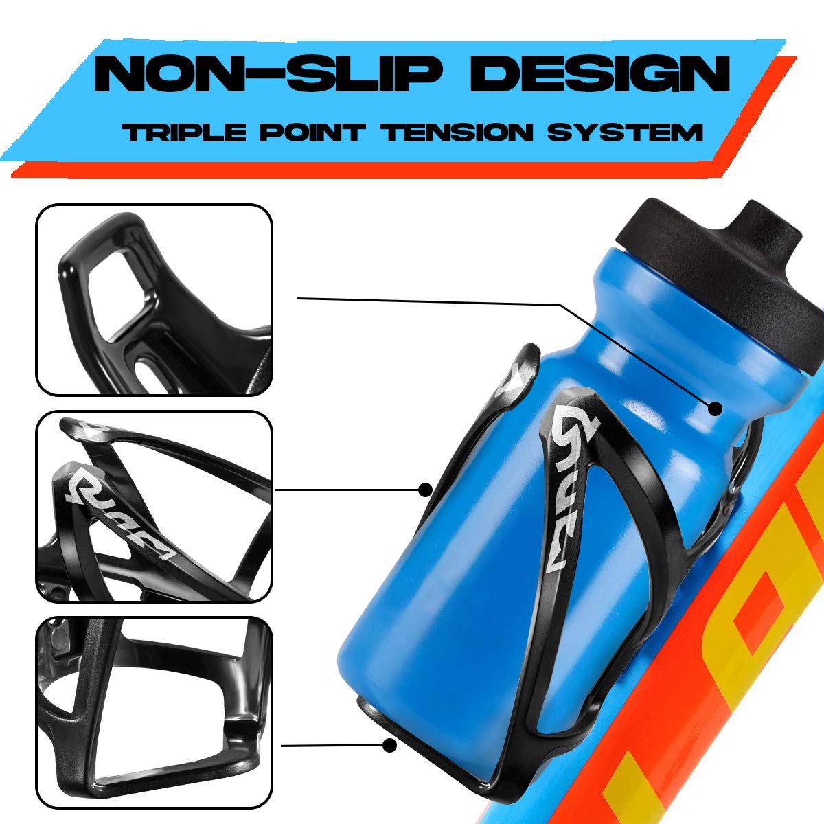 Snapklik.com : Water Bottle Cages - Lightweight PC Water Bottle Holder ...