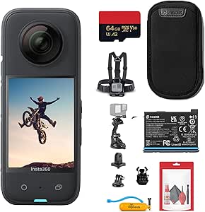 Amazon.com : Insta360 X3 - Waterproof 360 Action Camera with 1/2" 48MP Sensors, 5.7K 360 Video ...