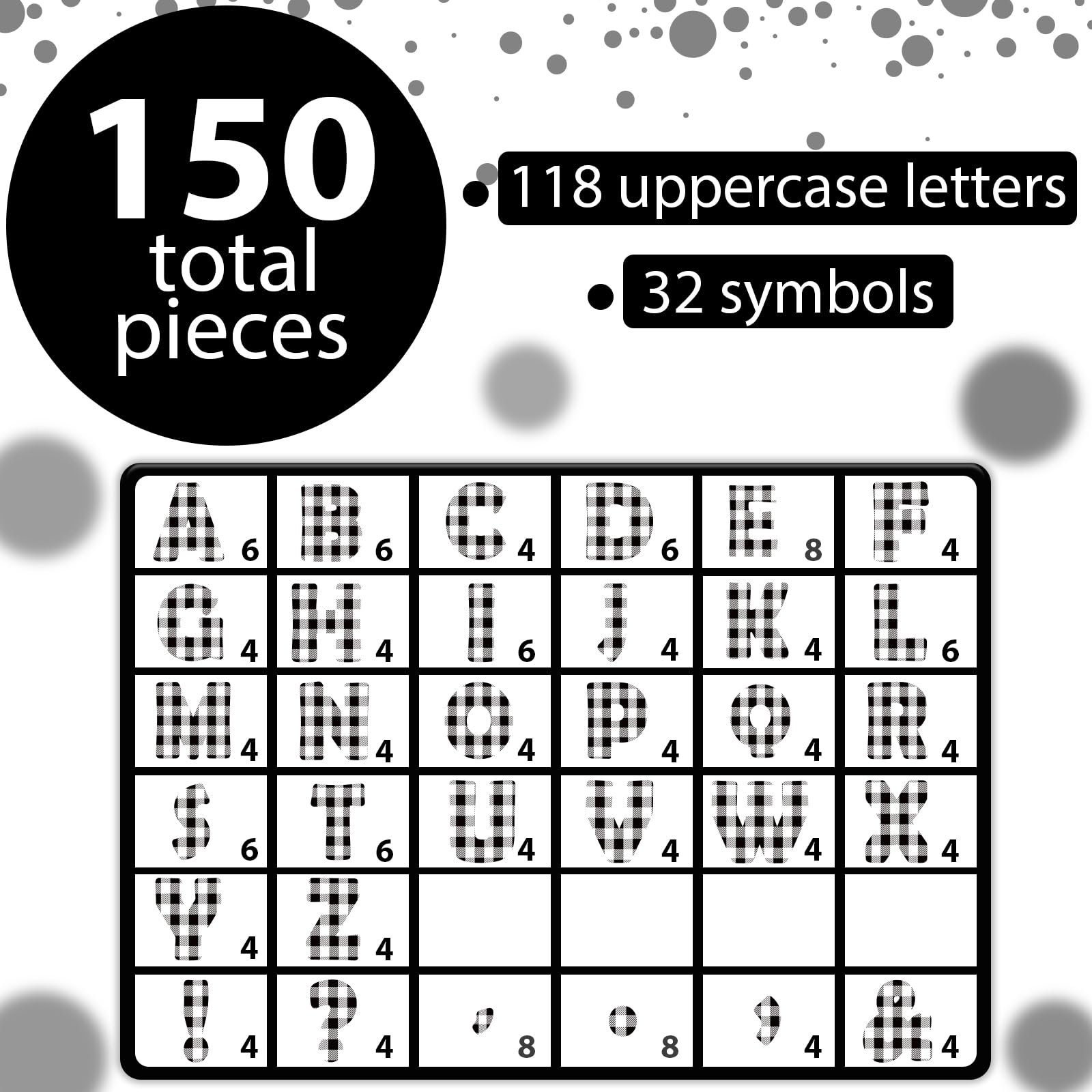 Snapklik.com : 150 PCS Large 7" Font Bulletin Board Letters Punctuation ...