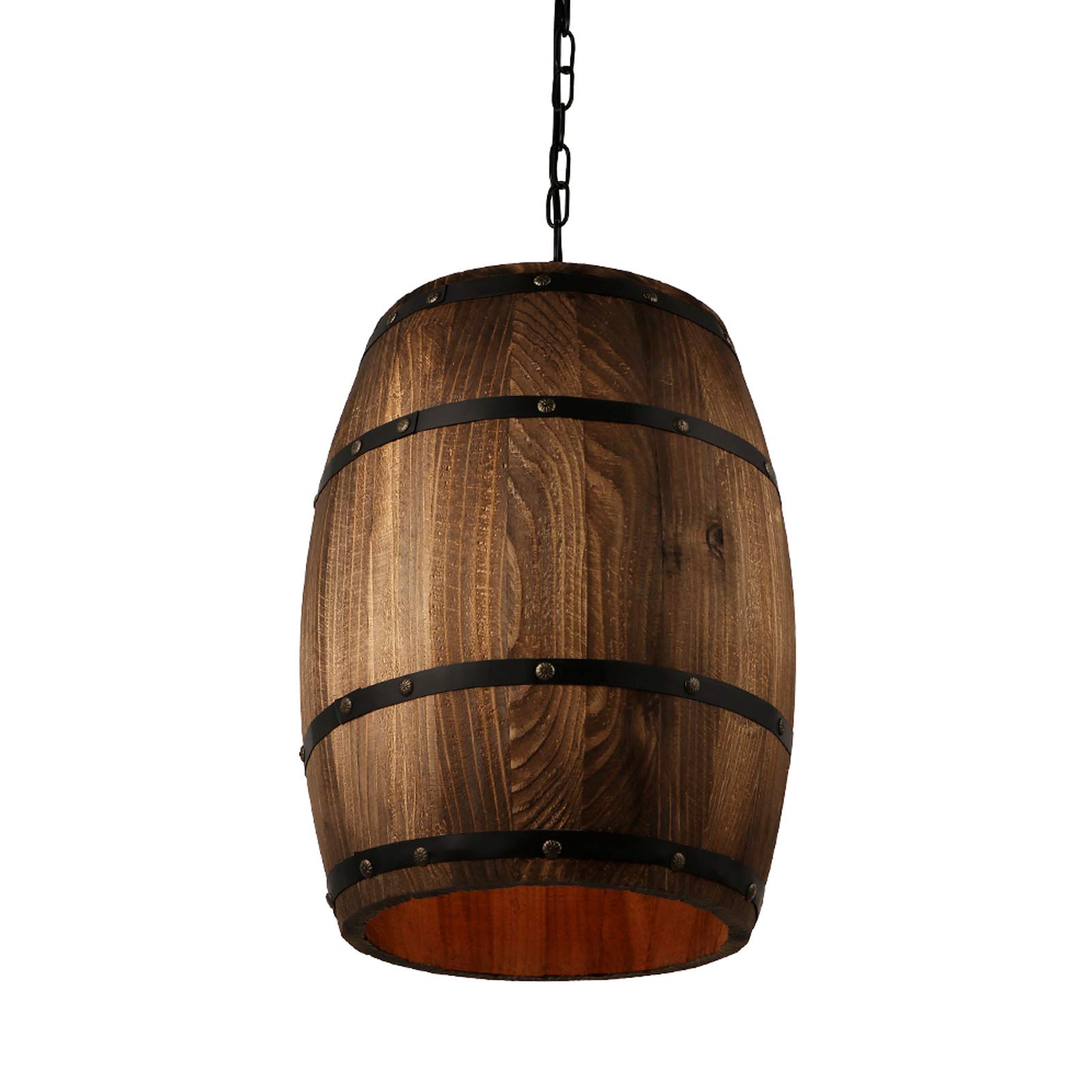 Newrays Antique Wood Wine Barrel Pendant Lamp Hanging Rustic Unique ...