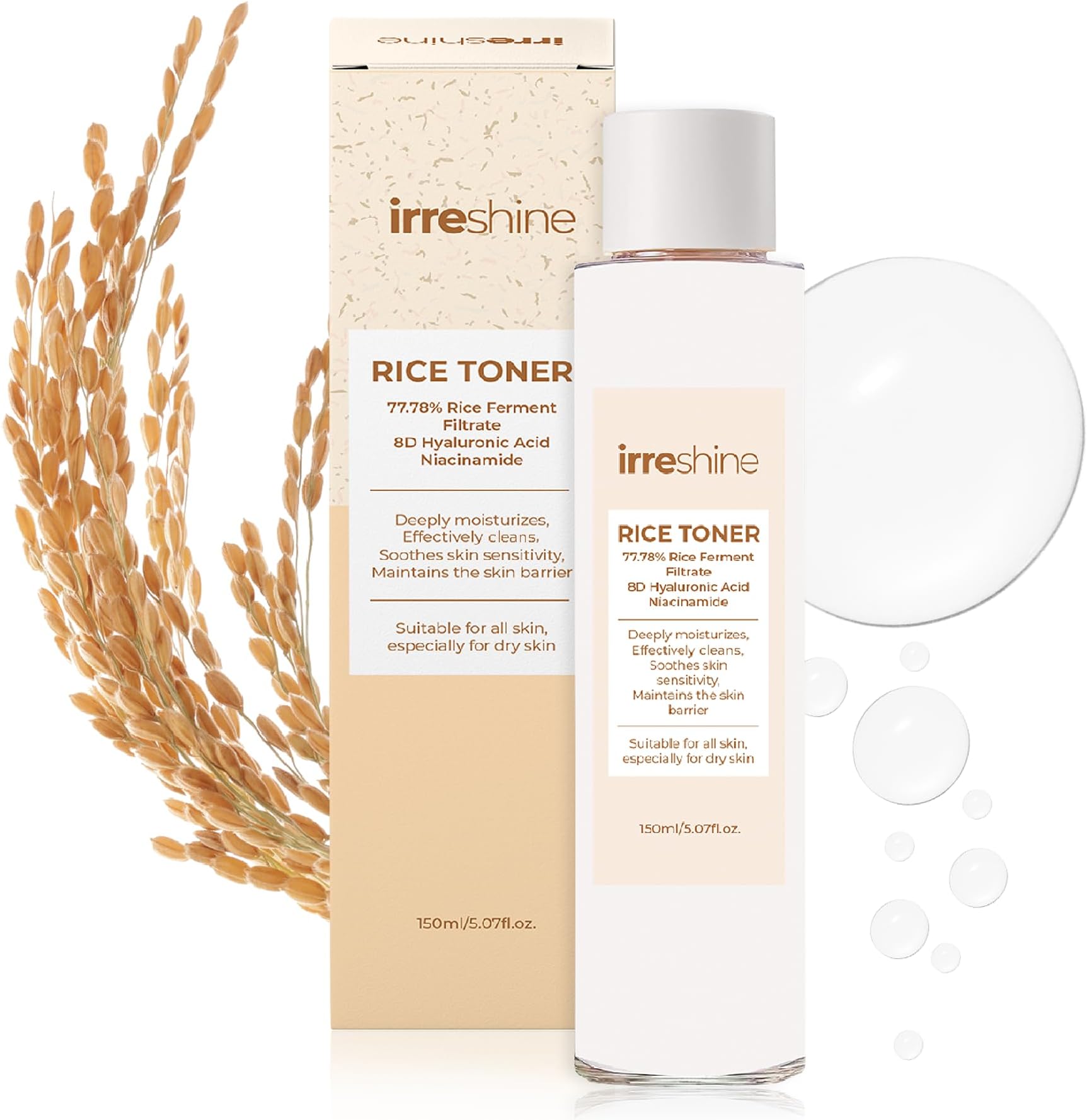 Amazon.com : Irreshine Rice Toner: Rice Water Toner - Rice Milk Toner ...