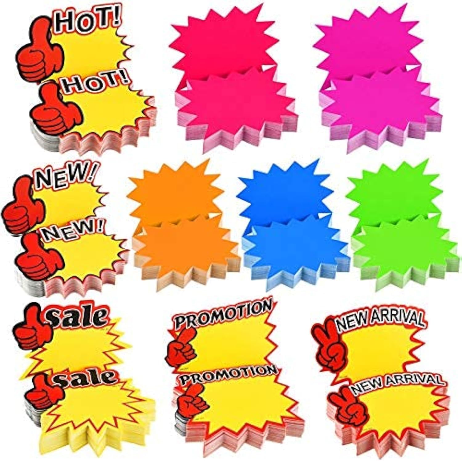 Amazon.com : Starburst Sign for Retail Store Small 500pcs Yellow ...