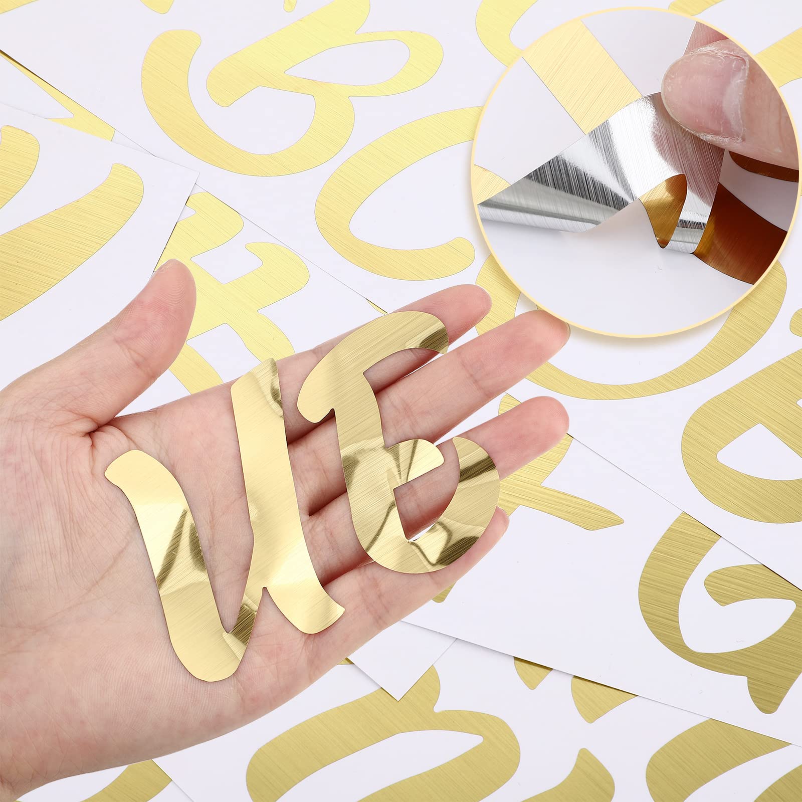 Snapklik.com : Jinei 232 Pcs 24 Sheets Large Gold Letter Stickers - 2.5 ...